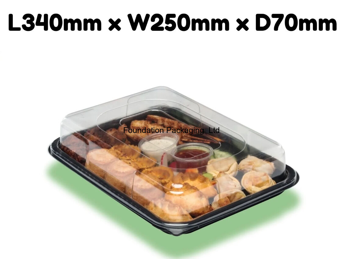 Premium Small Black Octagonal Platters | A.M. Packaging Mansfield LTD